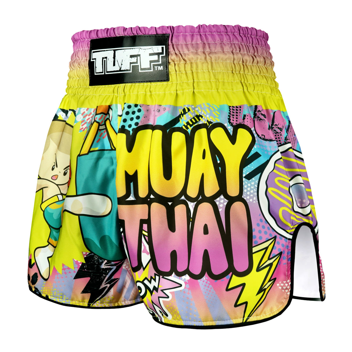 [Pre-Order] TUFF Muay Thai Boxing Shorts High-Cut Retro Style "The Sav ...