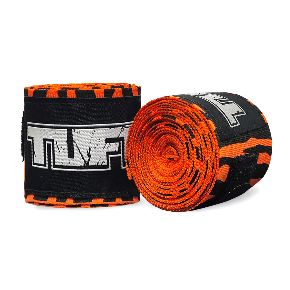 TUFF Hand Wraps Nylon Zebra Orange– TuffSport.com