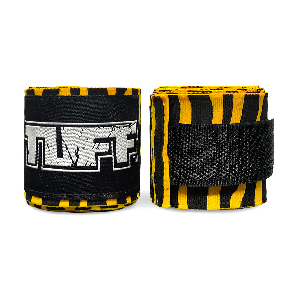 TUFF Hand Wraps Nylon Zebra Yellow– TuffSport.com