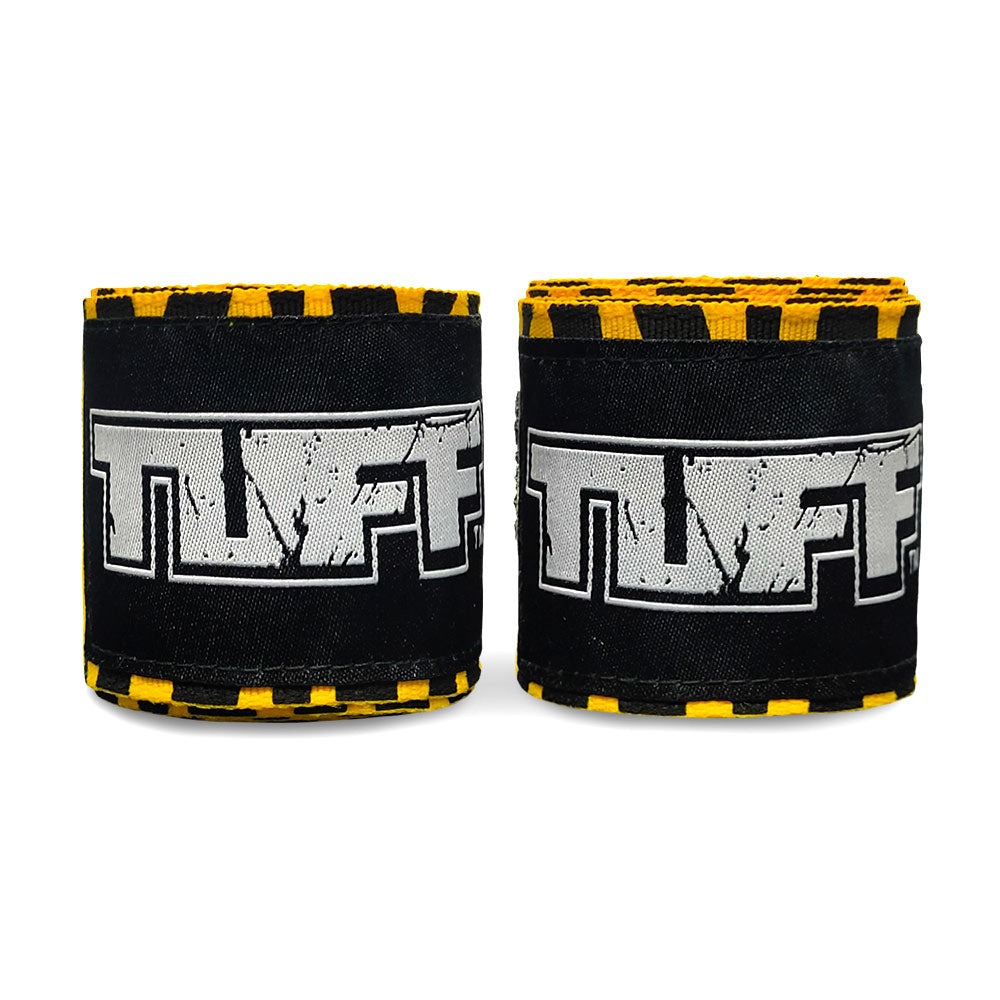 TUFF Hand Wraps Nylon Zebra Yellow– TuffSport.com