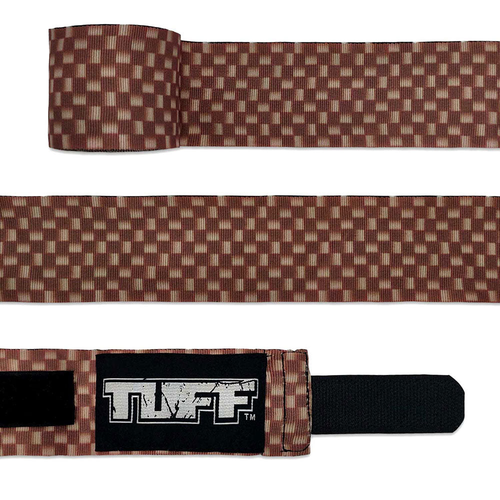 TUFF Hand Wraps Nylon Stripe Brown– TuffSport.com