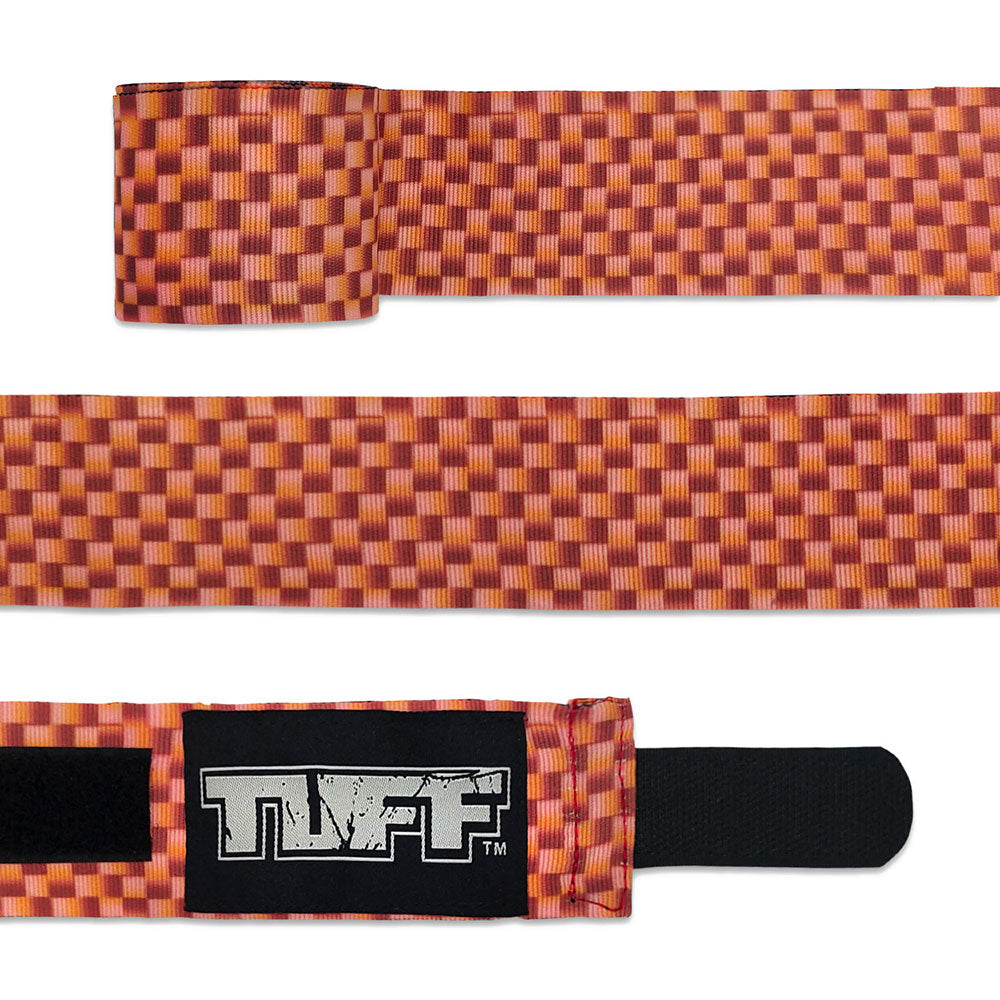 TUFF Hand Wraps Nylon Stripe Orange– TuffSport.com