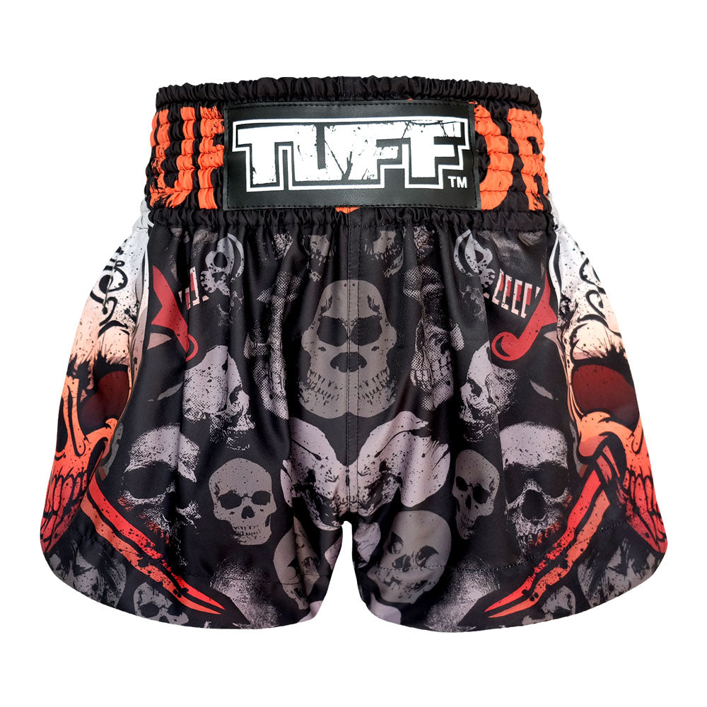 TUFF Muay Thai Boxing Shorts "Battalion Skull in Black"– TuffSport.com