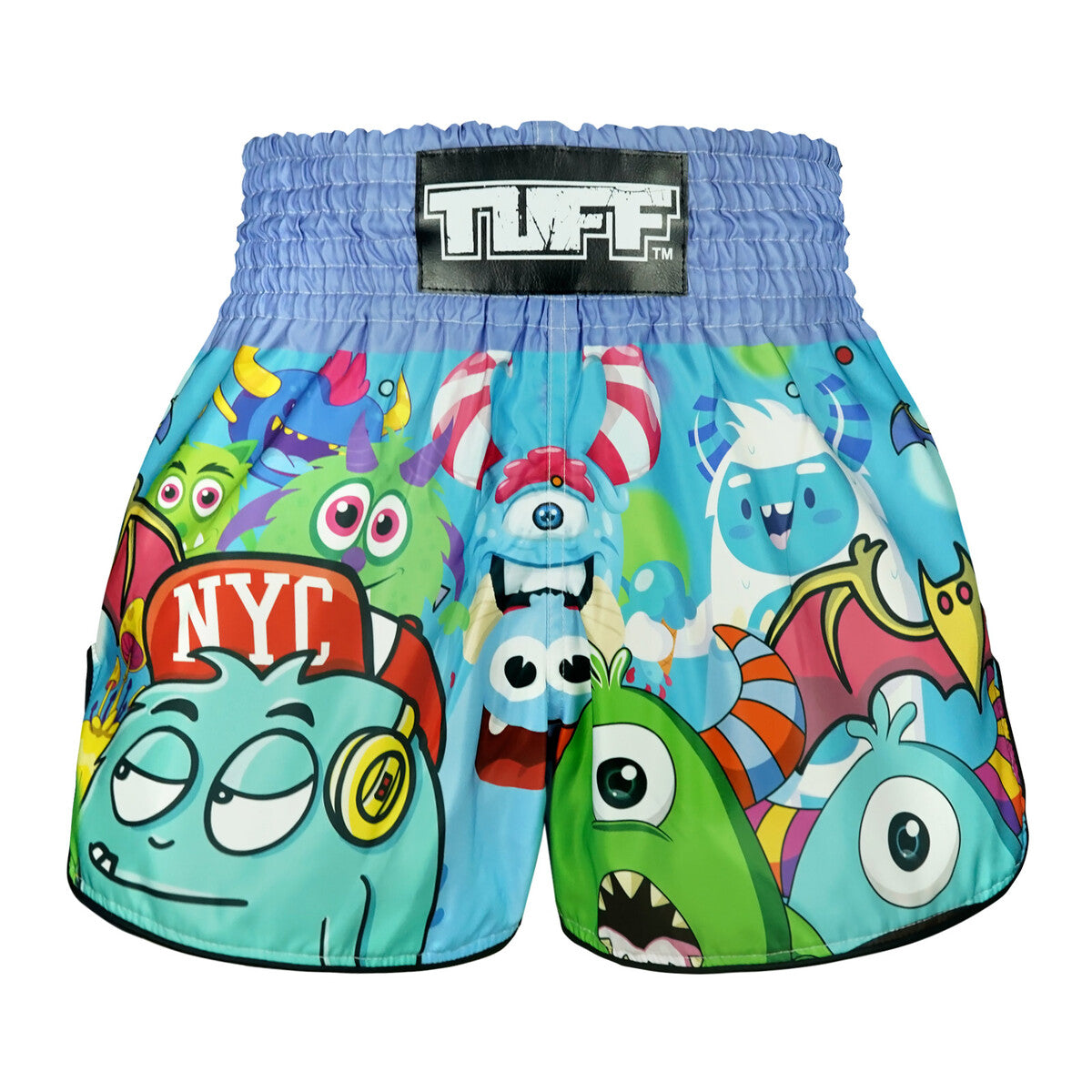 TUFF Muay Thai Boxing Shorts High-Cut Retro Style "Party Monster ...